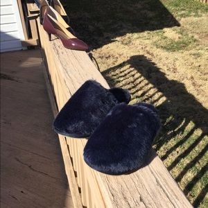 Talbots | Shoes | Nwt Talbots Blue Cozy Furry Slippers | Poshmark